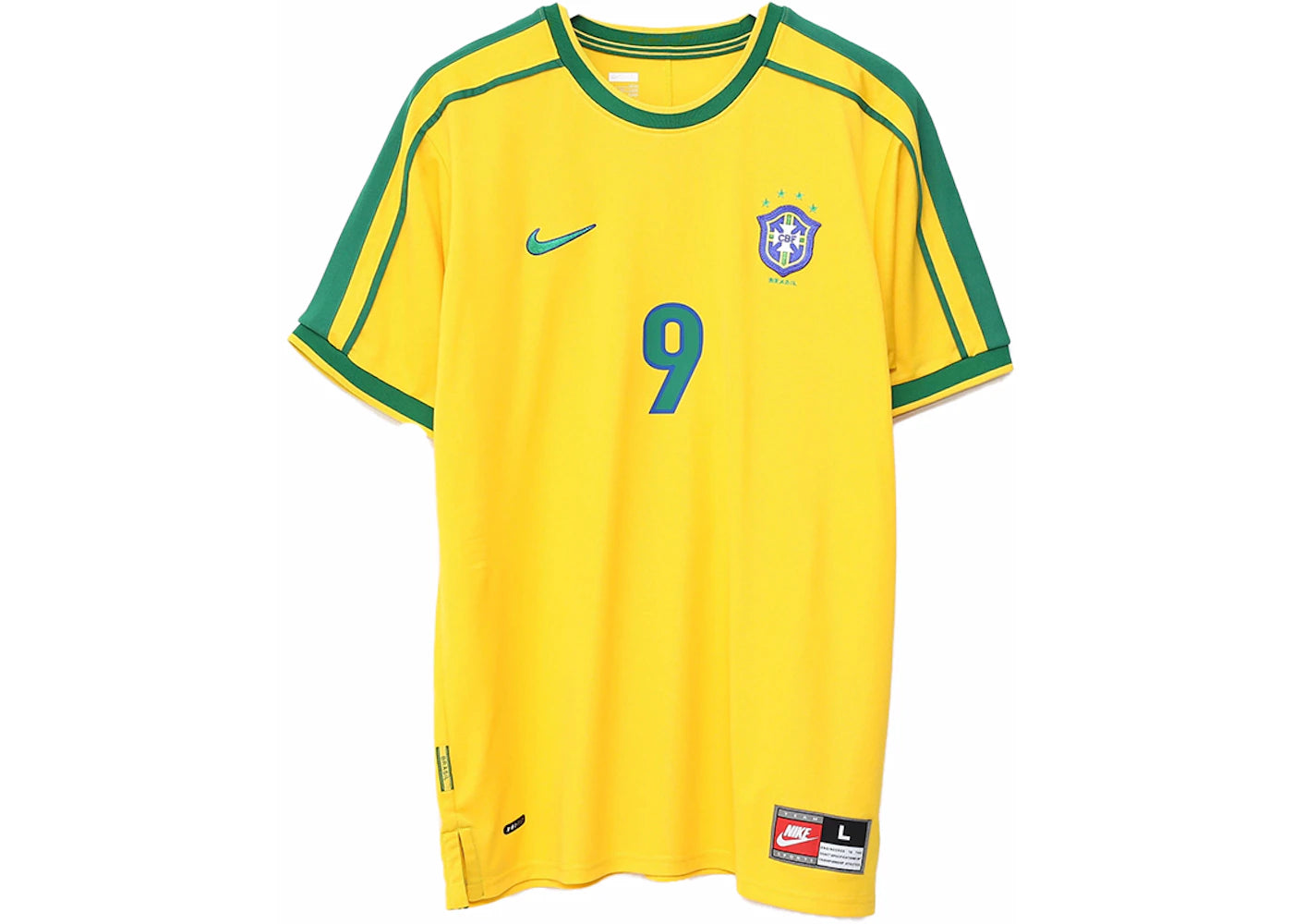 Nike Brazil 1998 Reissue Ronaldo Soccer Replica Jersey Varsity Maize ...