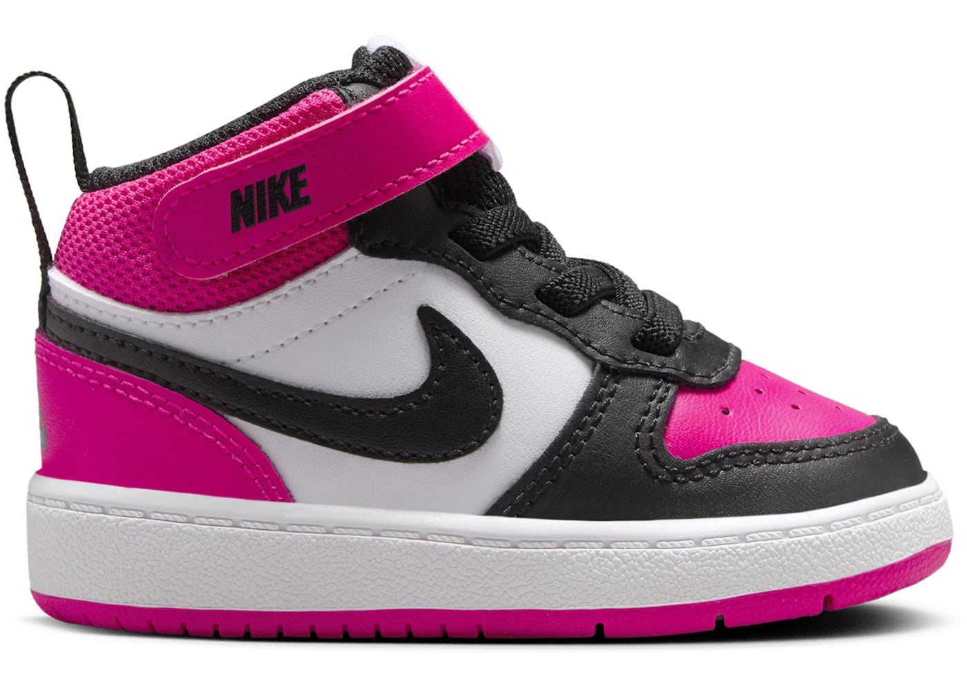 Nike Court Borough Mid 2 White Fierce Pink Black (TD) – Side Kicks