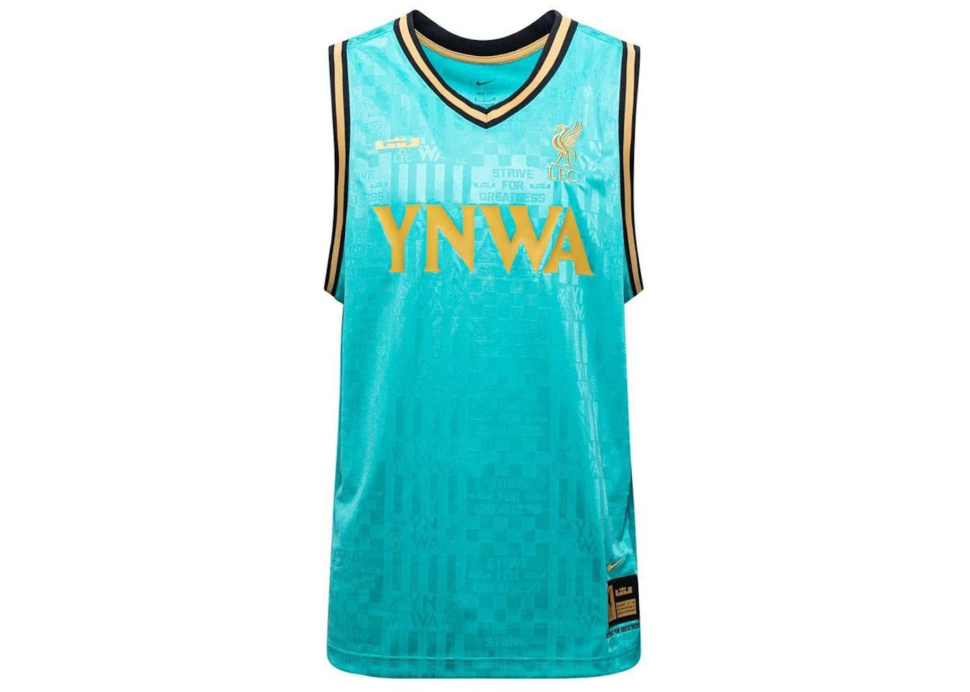 Nike Liverpool FC x LeBron James DNA Basketball Jersey Washed Teal/Tru ...