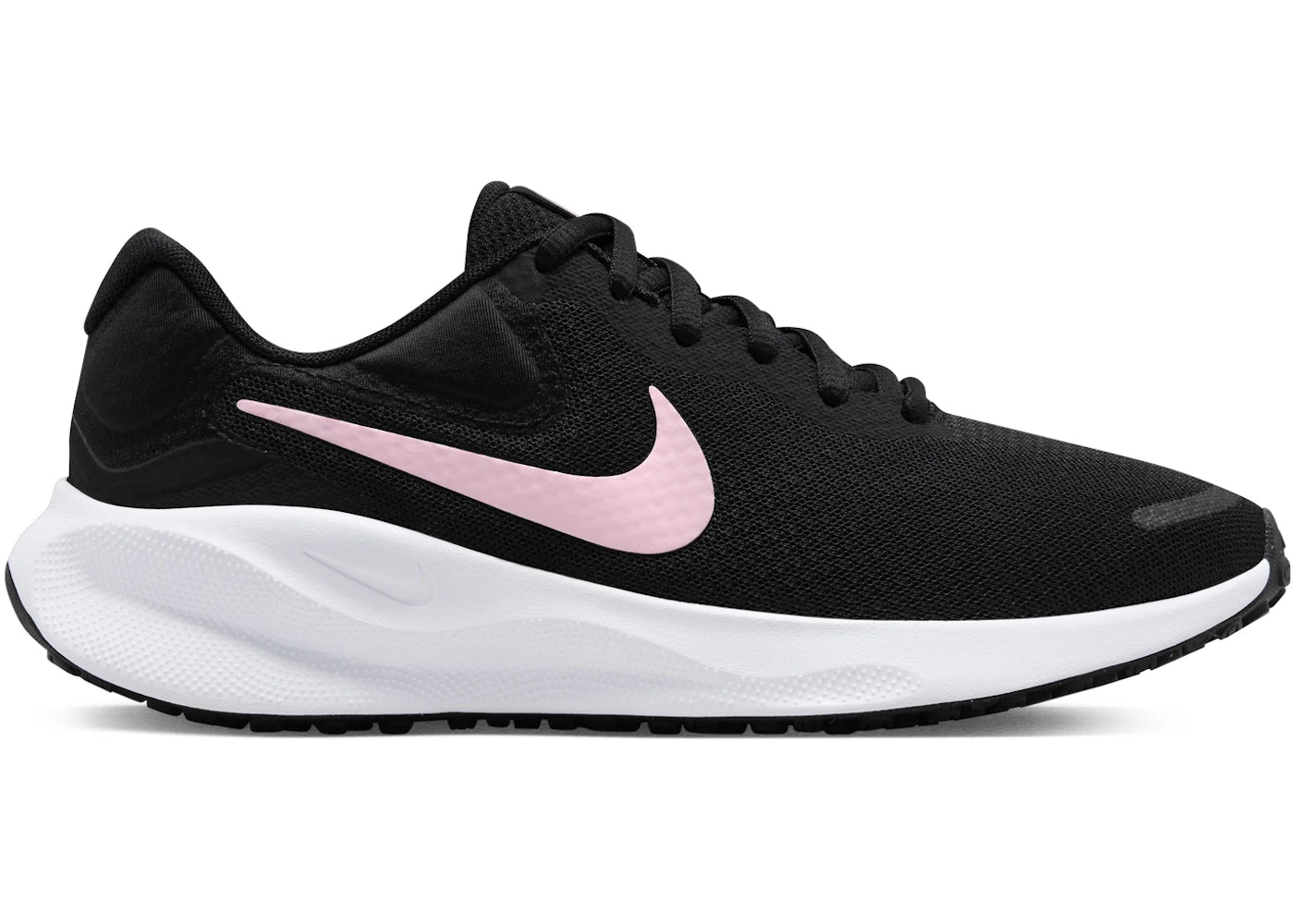 Nike Revolution 7 Black White Medium Soft Pink (Women's) – Side Kicks