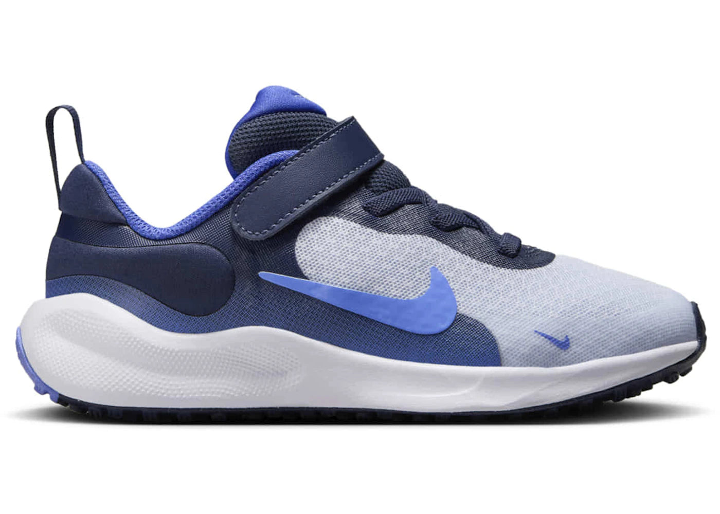 Nike Revolution 7 Football Grey Thunder Blue Astronomy Blue Royal Puls ...