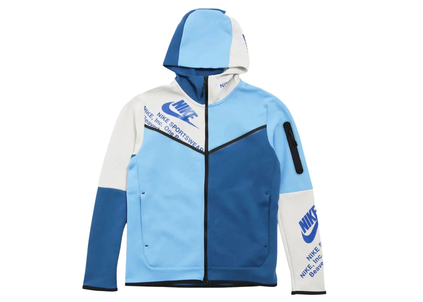 Nike Sportswear Tech Fleece Graphic Full-Zip Hoodie Dark Marine/Blue/W ...