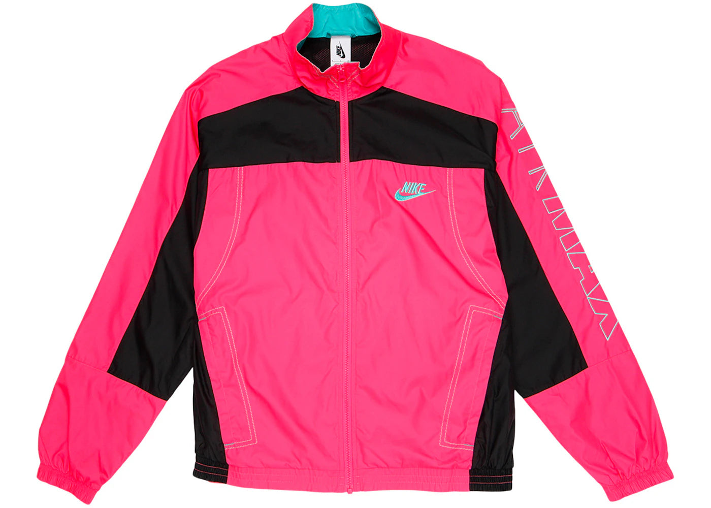 Nike x Atmos NRG Vintage Patchwork Track Jacket Pink/Black/Hyper Jade ...
