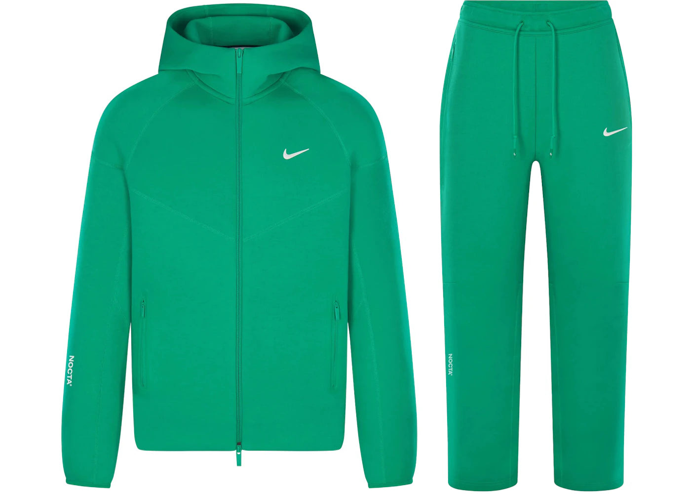 Nike x NOCTA Tech Fleece Hoodie & Joggers Set Stadium Green/Sail – Side ...