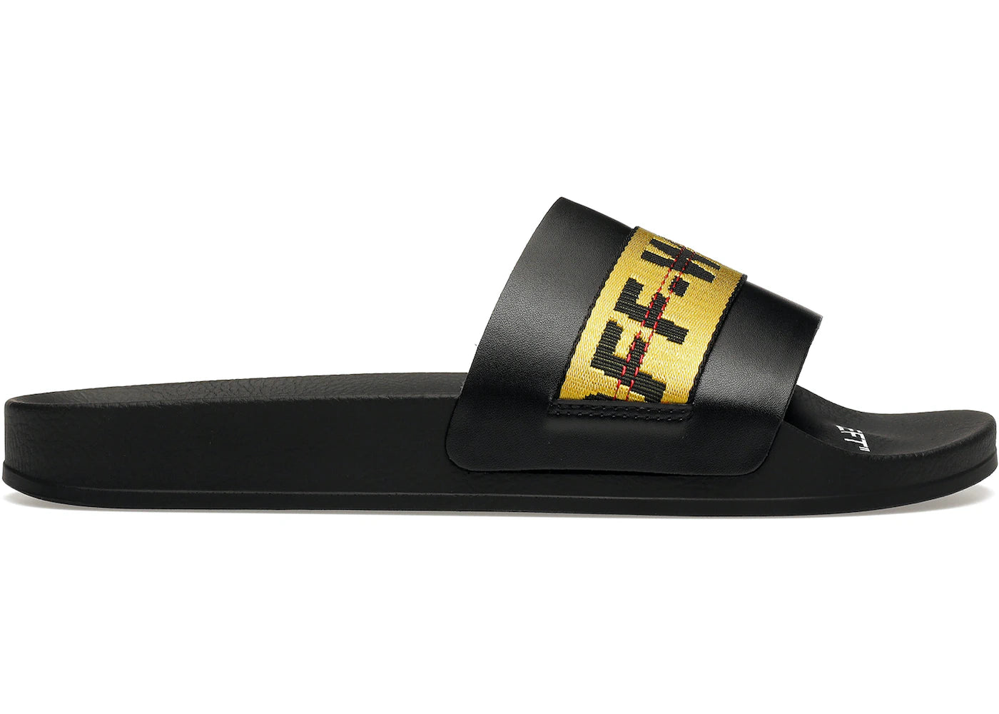 OFF-WHITE Industrial Belt Slides Black Yellow – Side Kicks