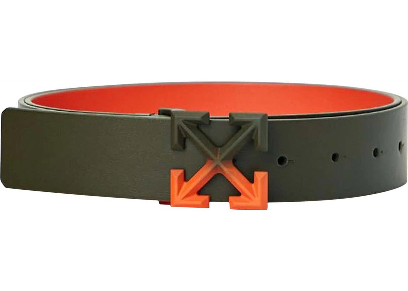 OFF-WHITE Military Arrow Degrade Leather Belt Military/Orage – Side Kicks