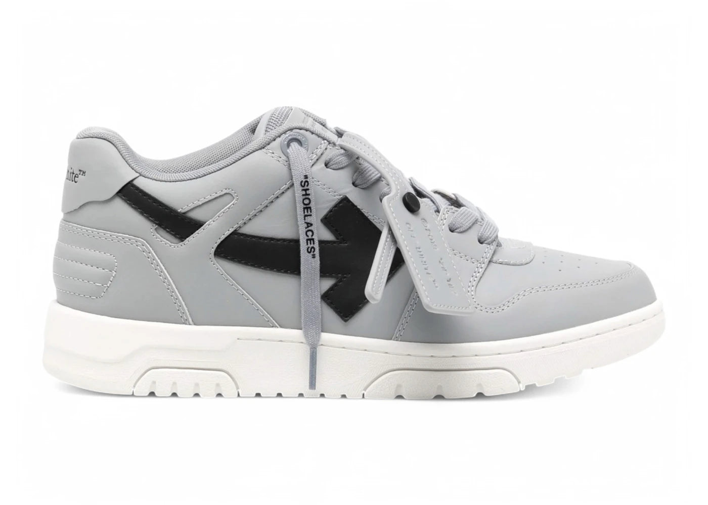 OFF-WHITE Out Of Office OOO Low Tops Grey Black – Side Kicks