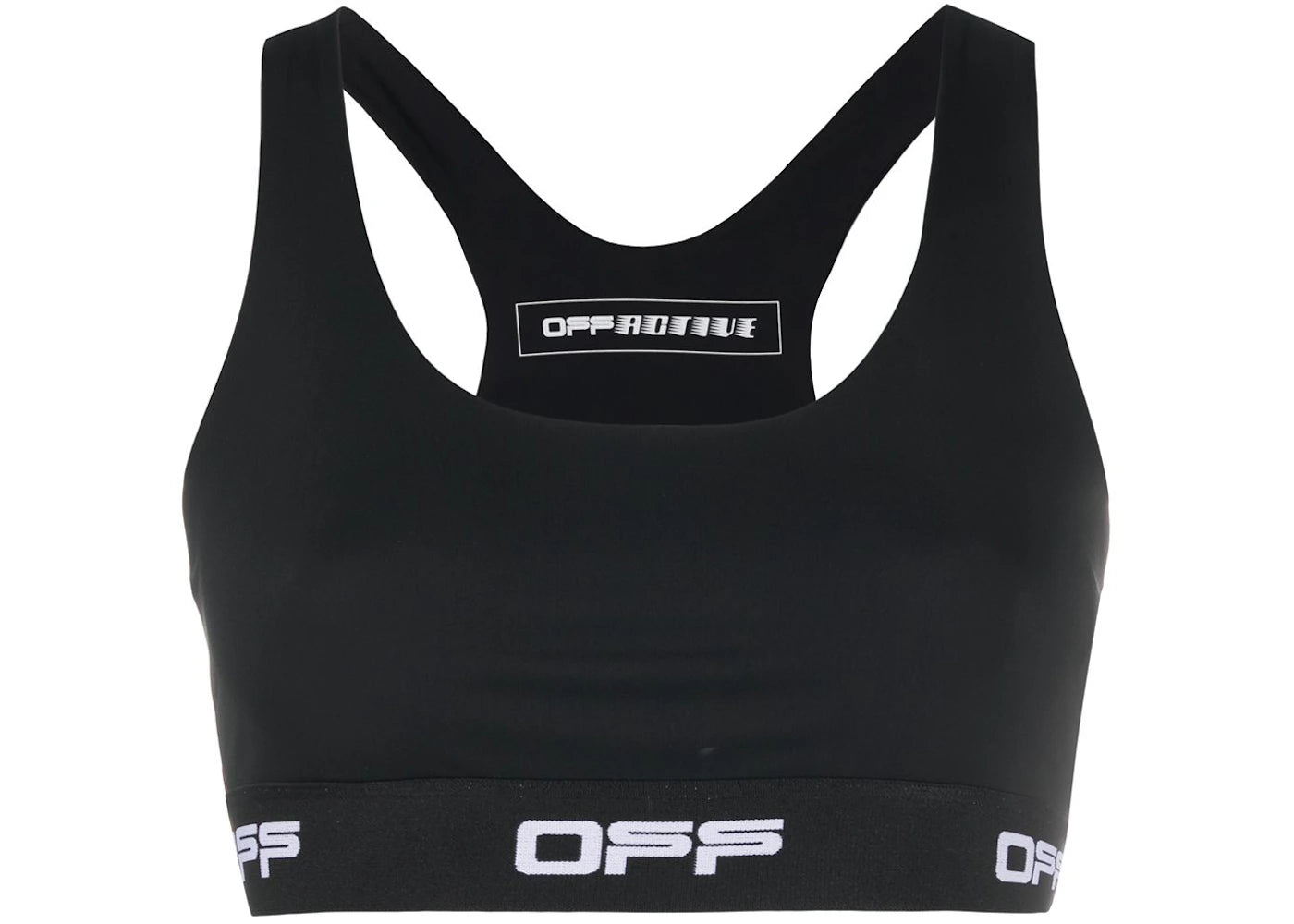 OFF-WHITE Racerback Sports Bra Black/White – Side Kicks