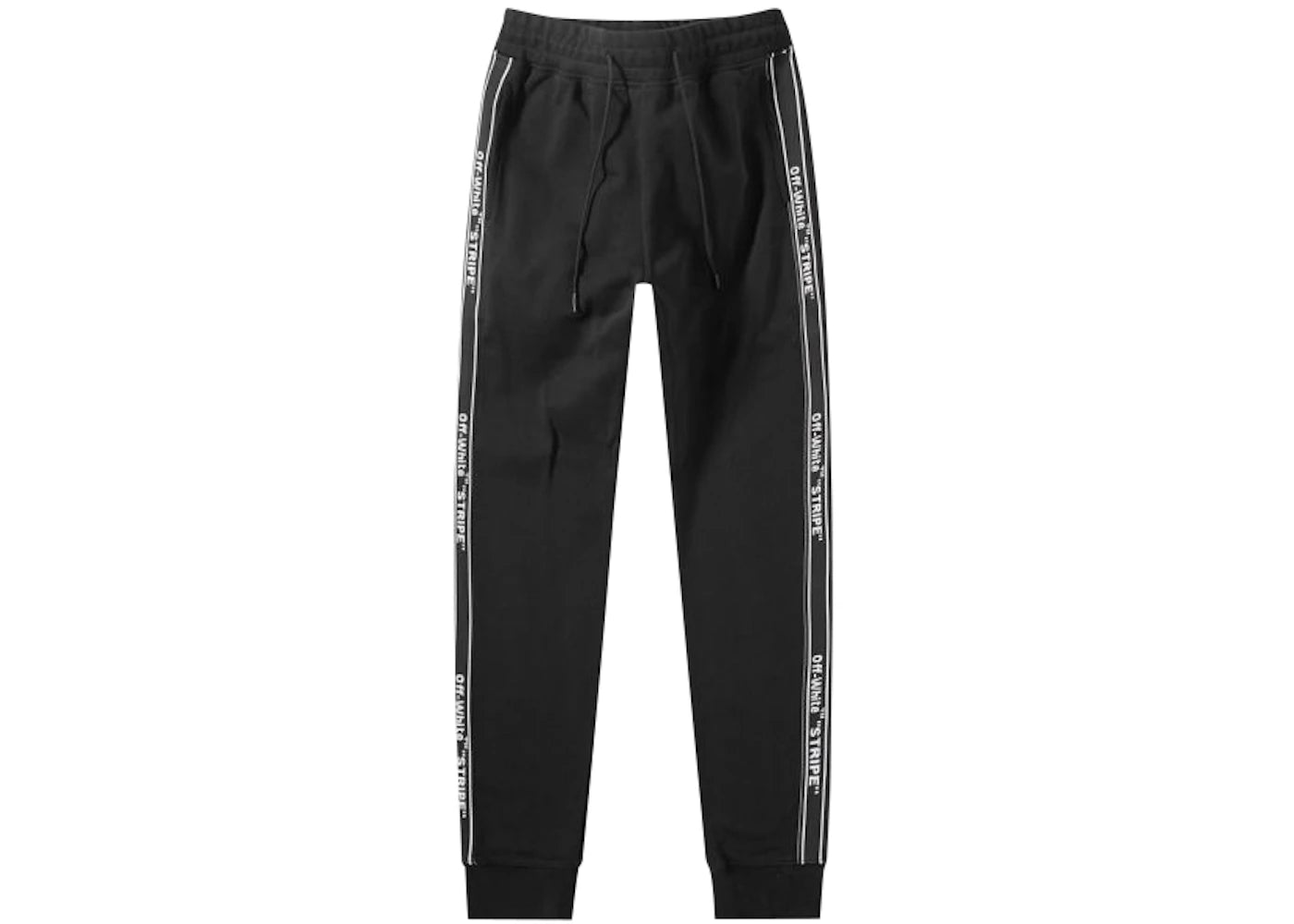 OFF-WHITE Stripe Sweatpants Black/White – Side Kicks