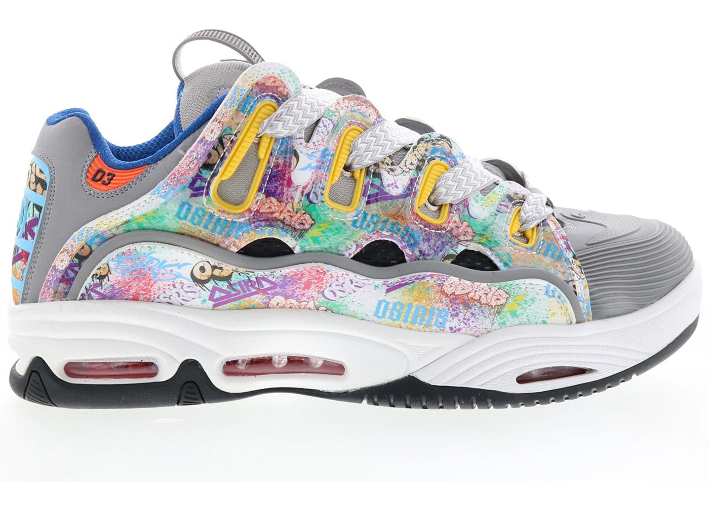 Osiris D3 2001 Graffiti Stealth Grey – Side Kicks