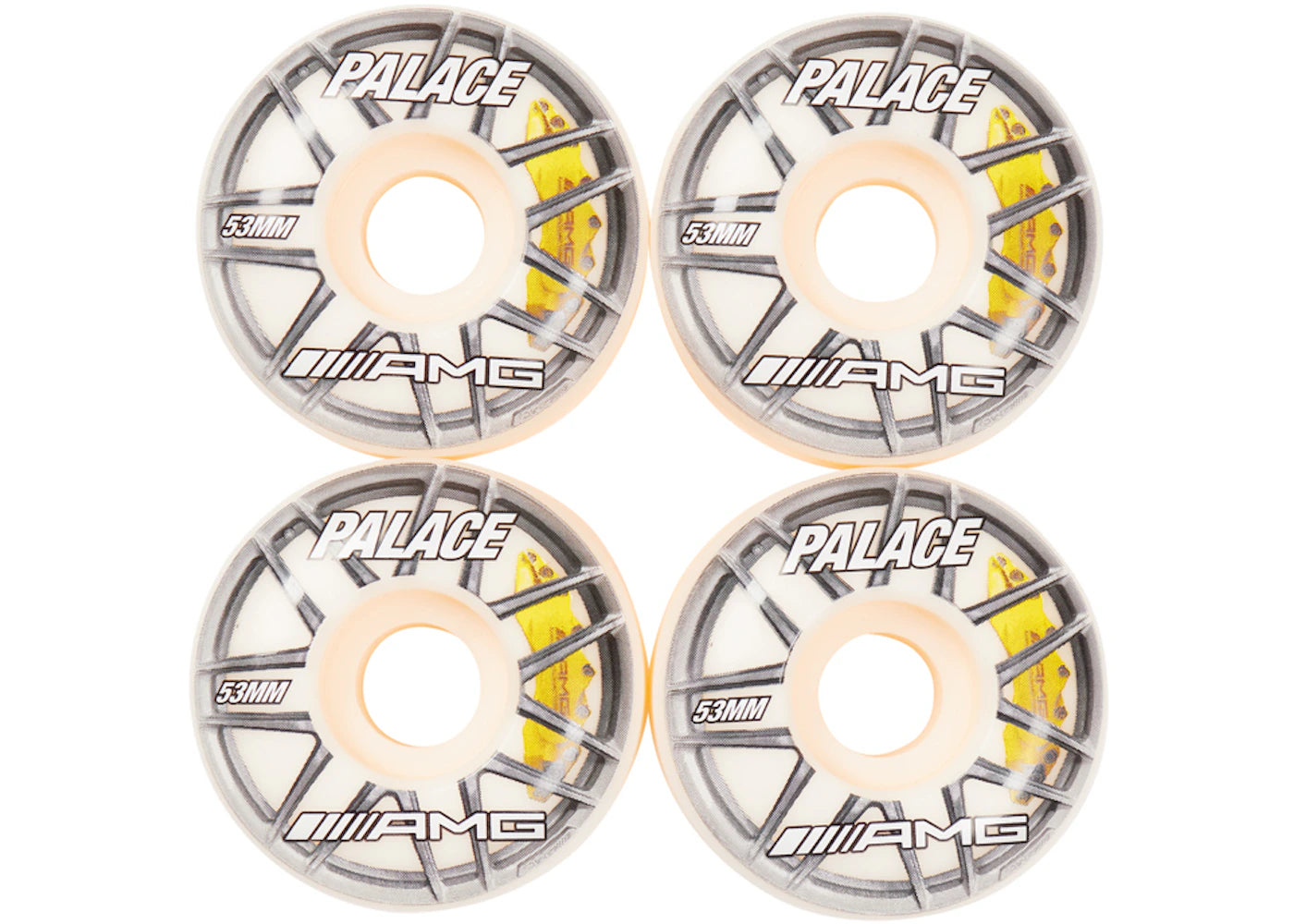 Palace AMG 53MM Wheels White – Side Kicks
