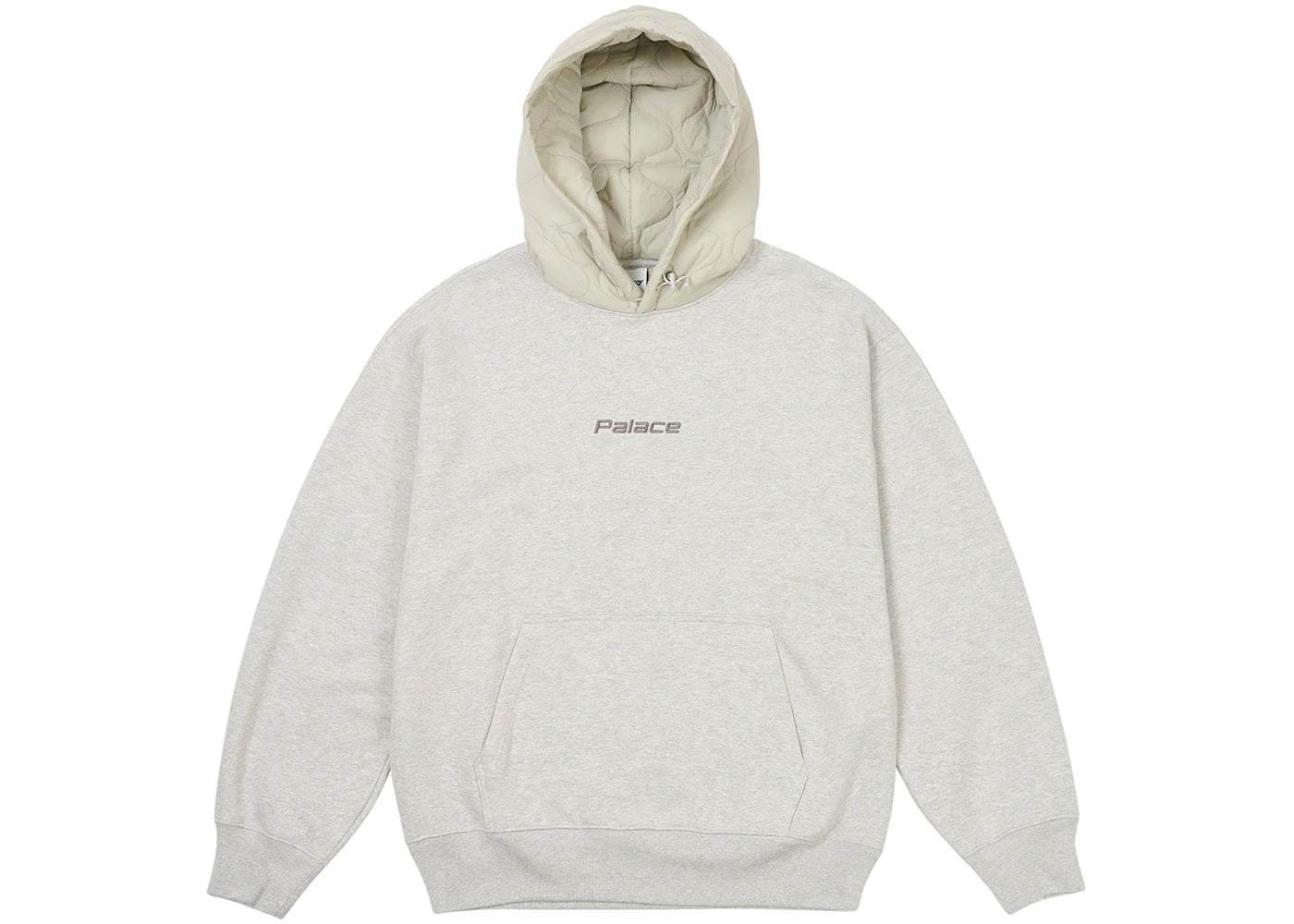Palace Baffled Font Hood Grey Marl – Side Kicks