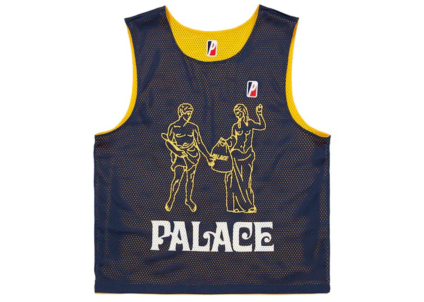 Palace Mesh Practice Vest Navy/Yellow – Side Kicks