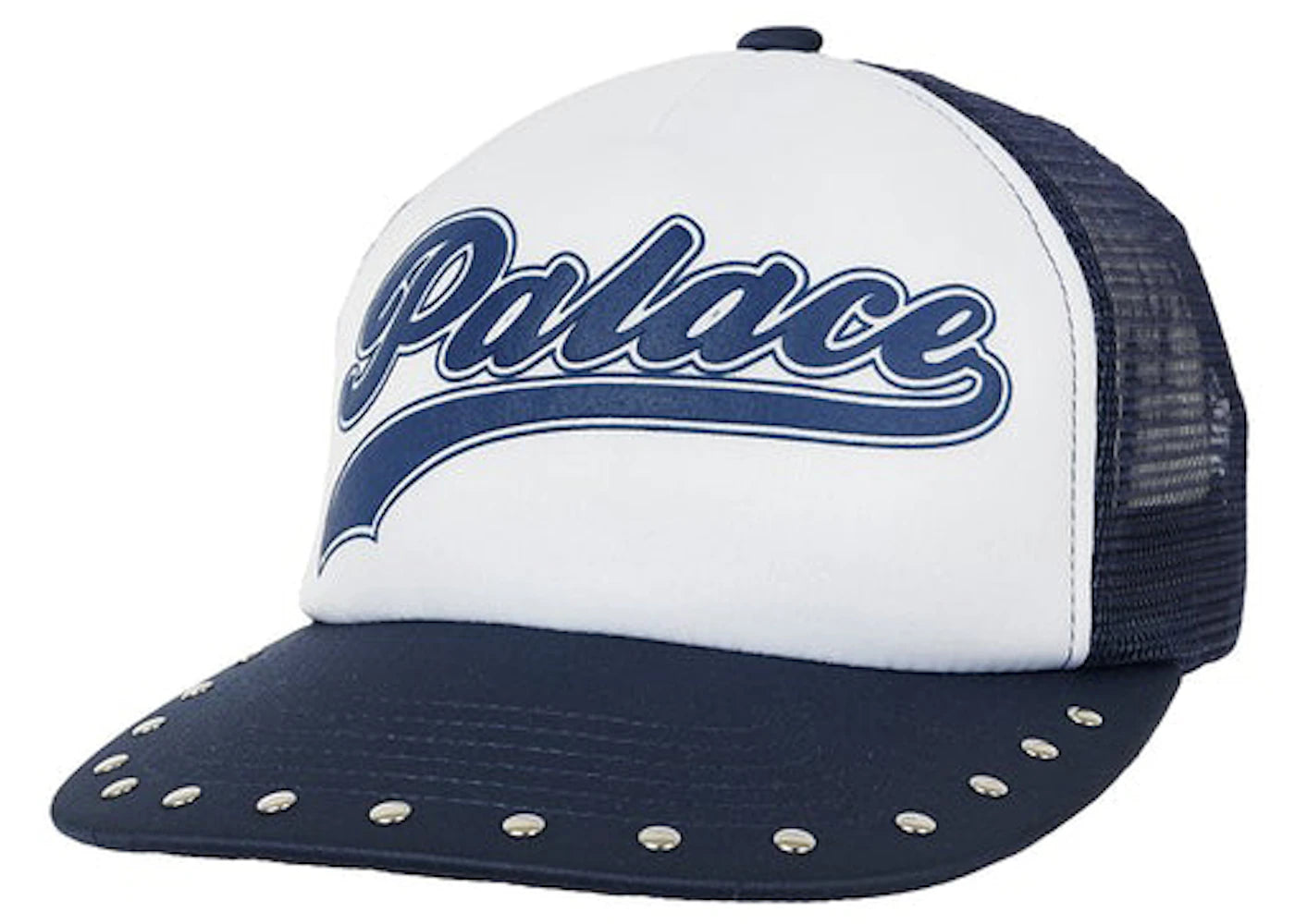 Palace Script Mesh Back 5-Panel Navy – Side Kicks