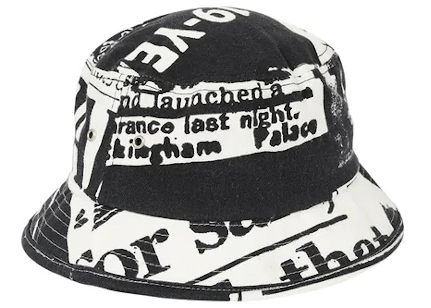 Palace Tabloid Denim Bucket Hat Black – Side Kicks
