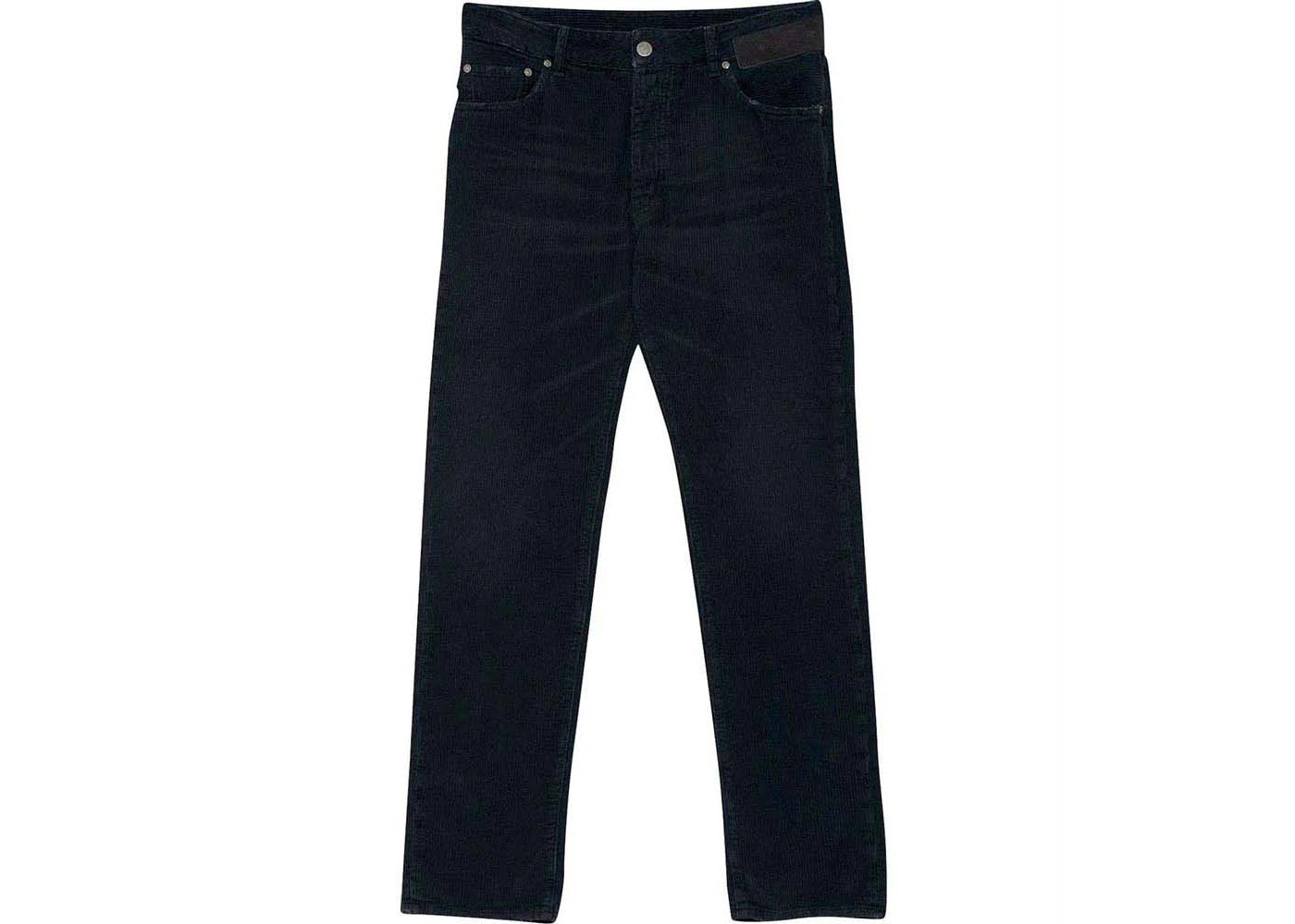 Palm Angels Corduroy Logo Regular 5 Pocket Pants Black – Side Kicks