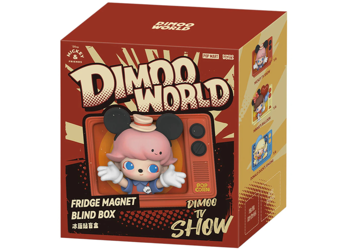 Pop Mart DIMOO World x Disney Series Fridge Magnet Single Blind Box ...