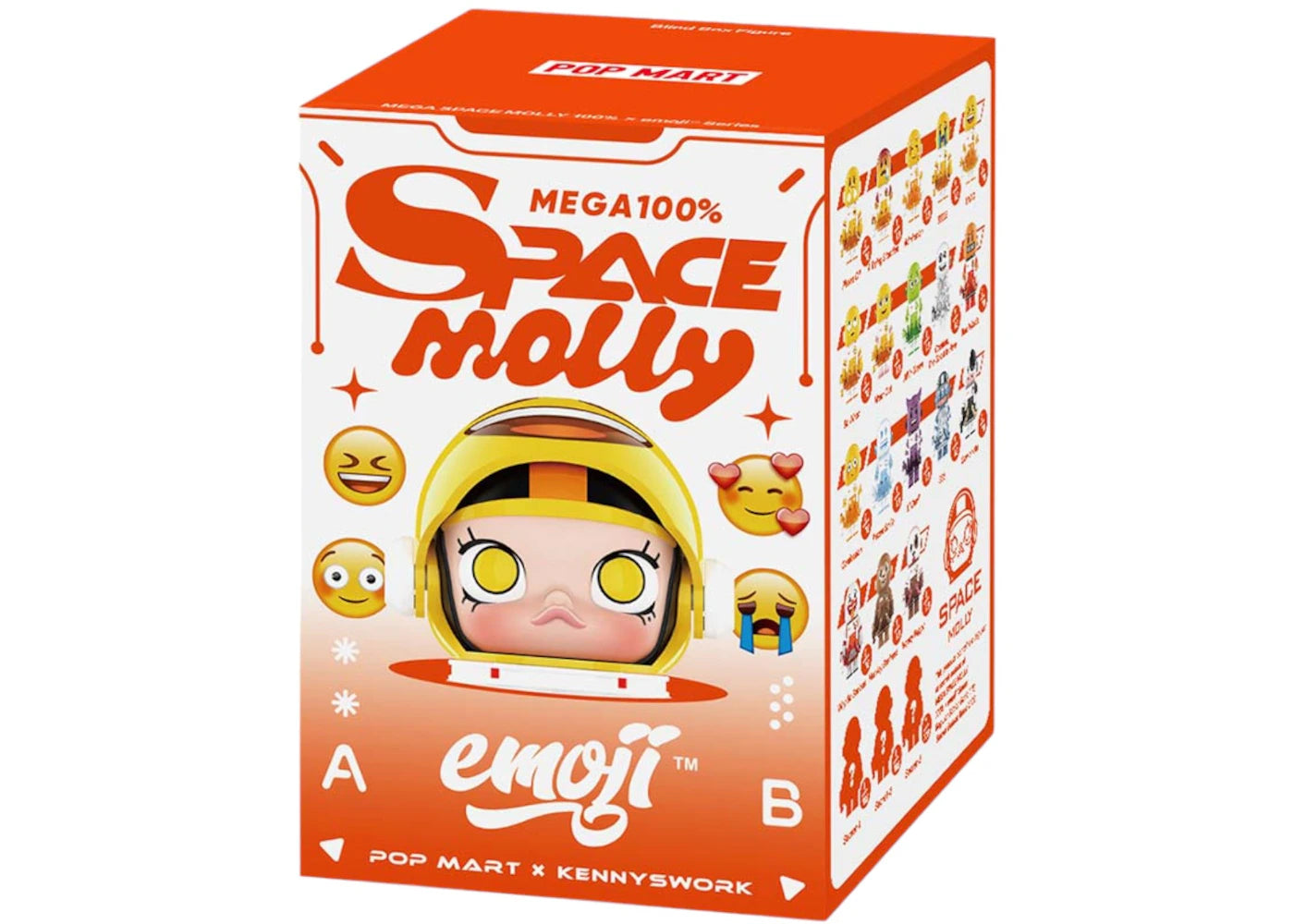 Pop Mart Mega Space Molly x emoji Series 100% Single Blind Box – Side Kicks