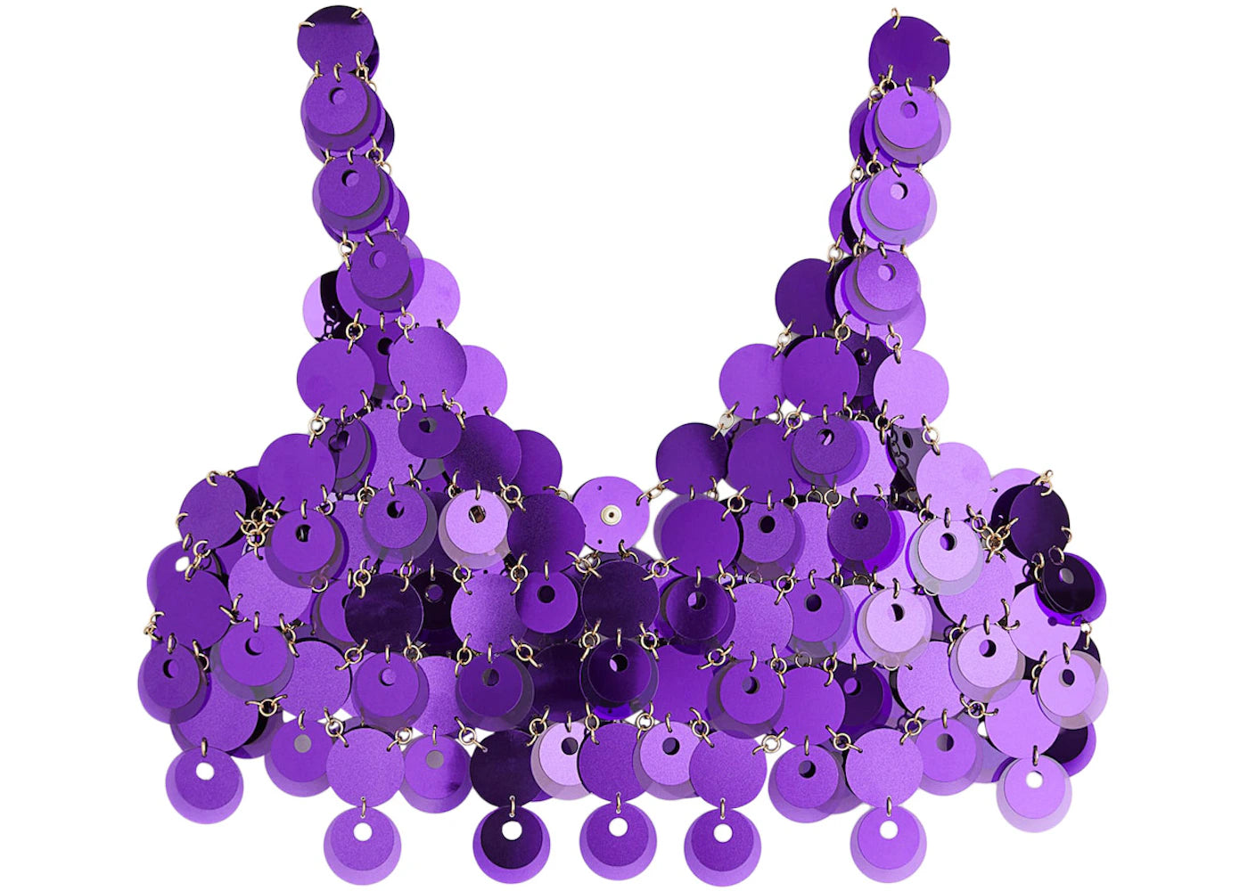Rabanne H&M Sequin-Disc Crop Top Purple – Side Kicks