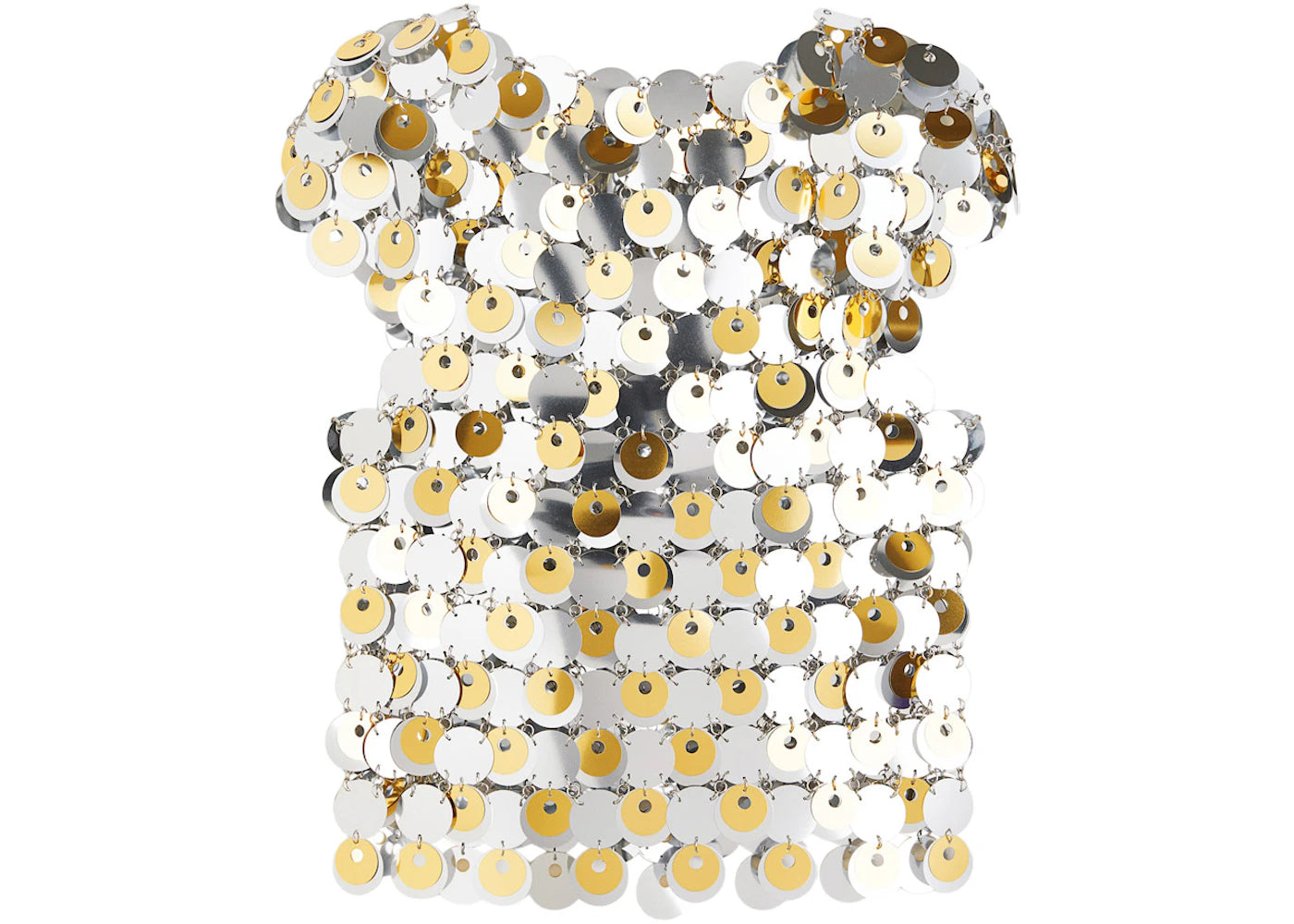 Rabanne H&M Sequin-Disc Top Silver/Gold – Side Kicks