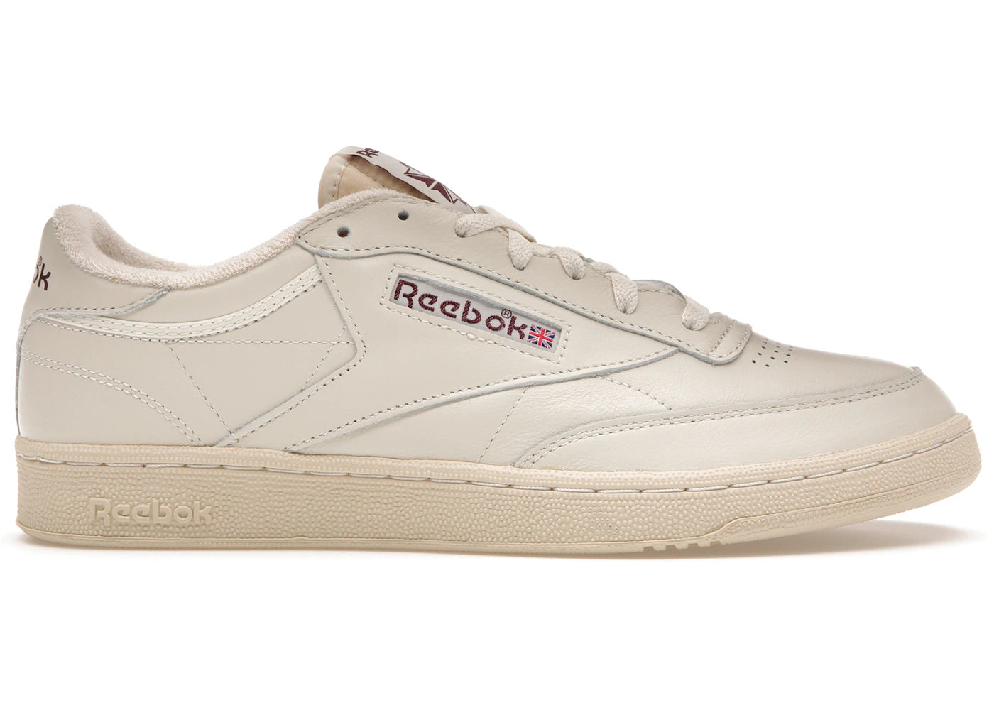 Reebok Club C 85 Chalk Alabaster Maroon – Side Kicks