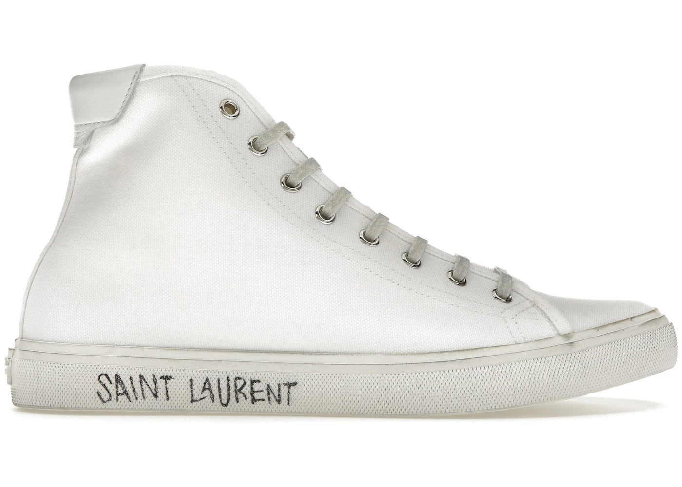 Saint Laurent Malibu Mid Optic White – Side Kicks