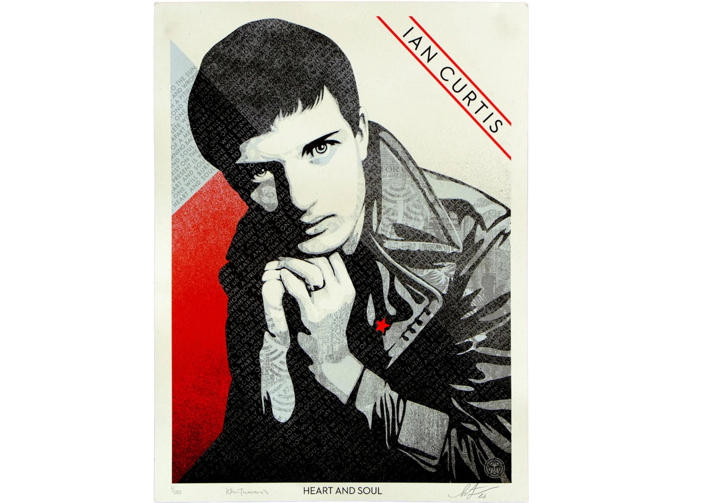 Shepard Fairey Ian Curtis Heart and Soul Print (Signed, Edition of 500 ...