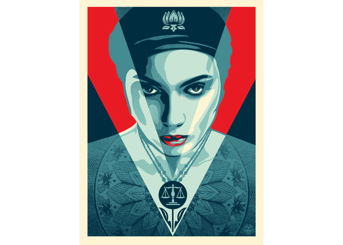 Shepard Fairey Justice Woman Print Red (Signed, Edition of 550) – Side ...