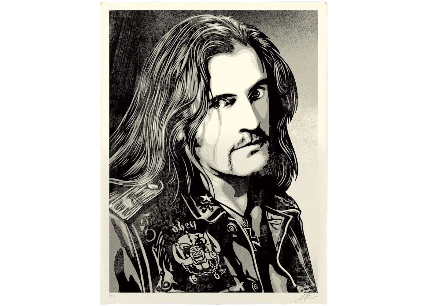 Shepard Fairey Lemmy Damaged Case Print (Signed, Edition of 550) – Side ...