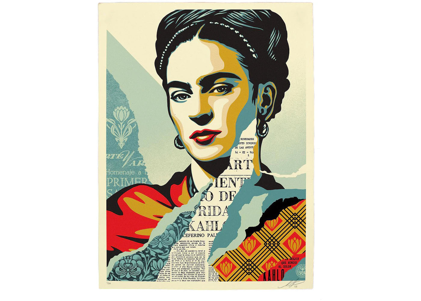 Shepard Fairey The Woman Who Defeated Pain (Frida Kahlo) Print (Signed ...