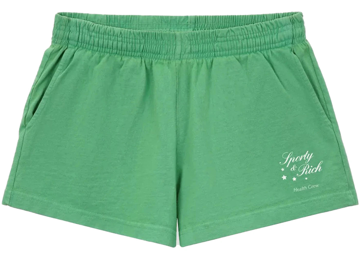 Sporty & Rich Stars Health Crew Disco Short Jolly Green/White – Side Kicks