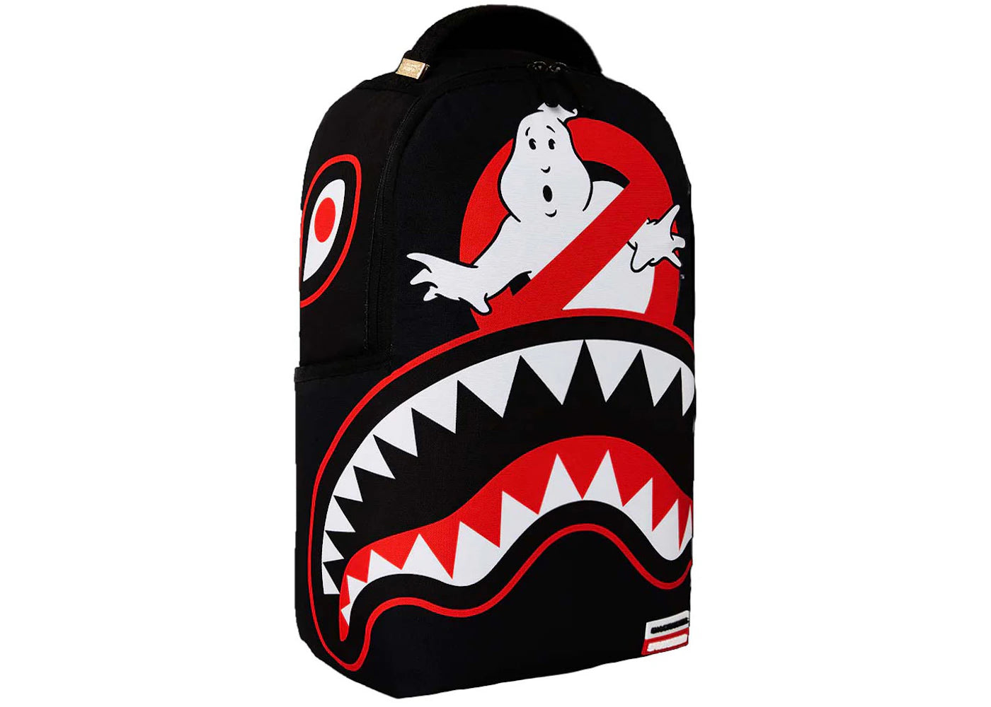 Sprayground Ghostbusters Logo And Shark Mouth Backpack Black/Red – Side ...