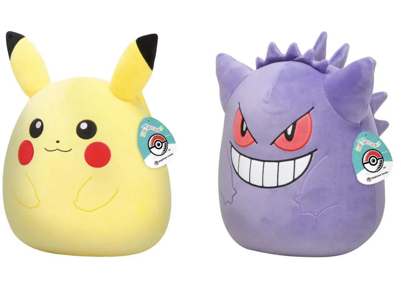 Squishmallow Pokemon Gengar and Pikachu 12 Inch Plush Set (Pokemon Cen ...