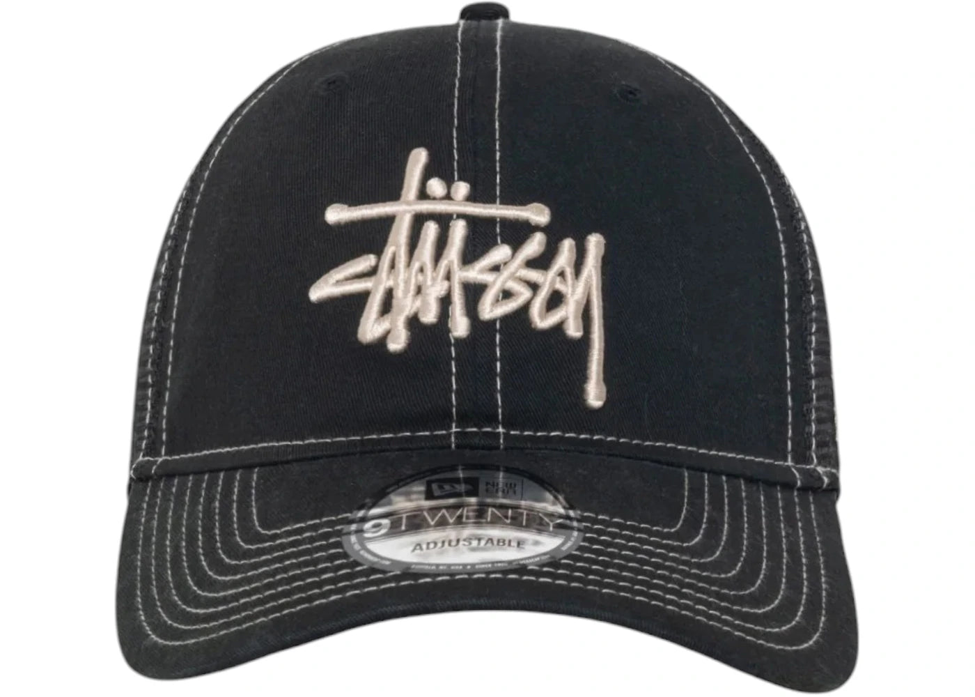 Stussy New Era 9Twenty Washed Basic Trucker Night Black – Side Kicks