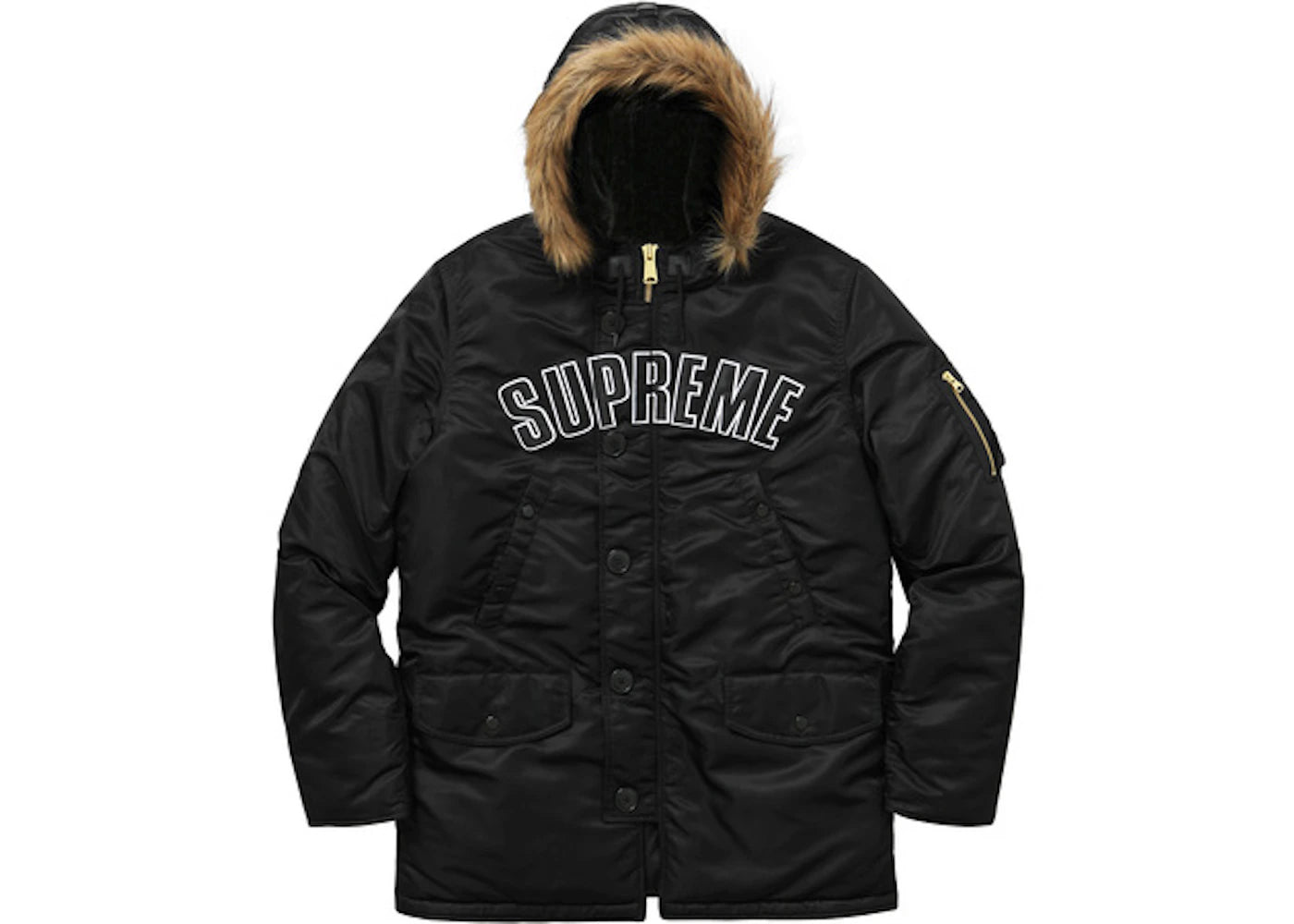 Supreme Arc Logo N3B Parka Black – Side Kicks