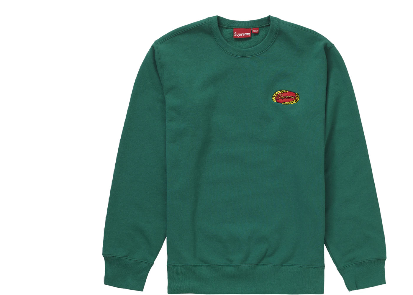 Supreme Chain Logo Crewneck Green – Side Kicks