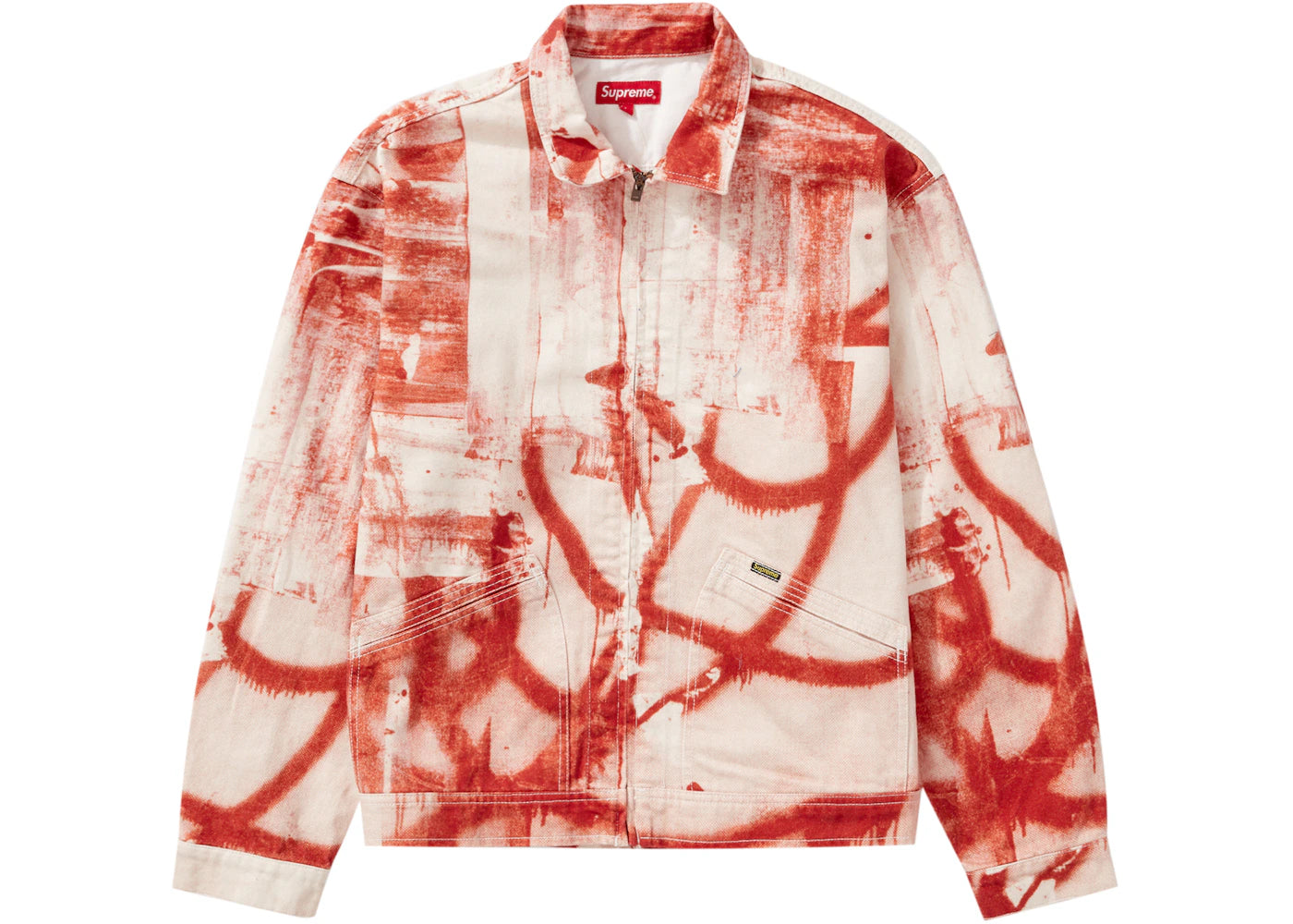 Supreme Christopher Wool Denim Work Jacket Red – Side Kicks
