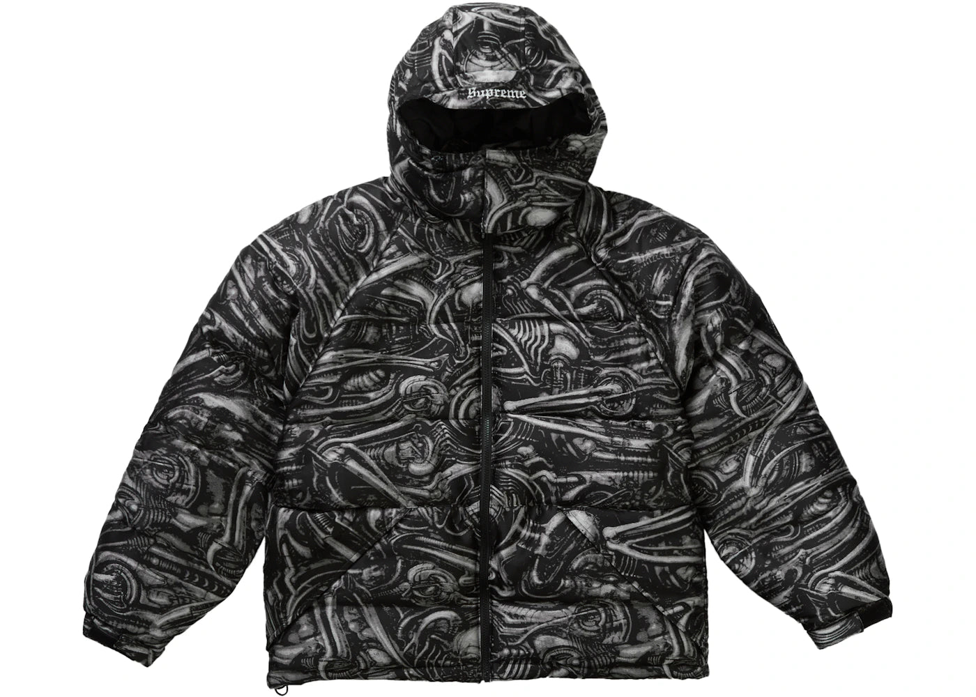 Supreme H.R. Giger Jacquard Down Puffer Jacket Black – Side Kicks