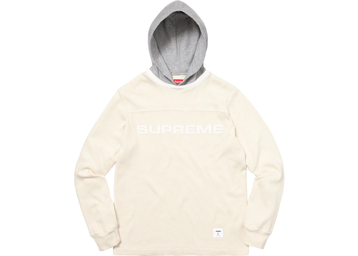 Supreme Hooded Waffle Ringer Natural – Side Kicks