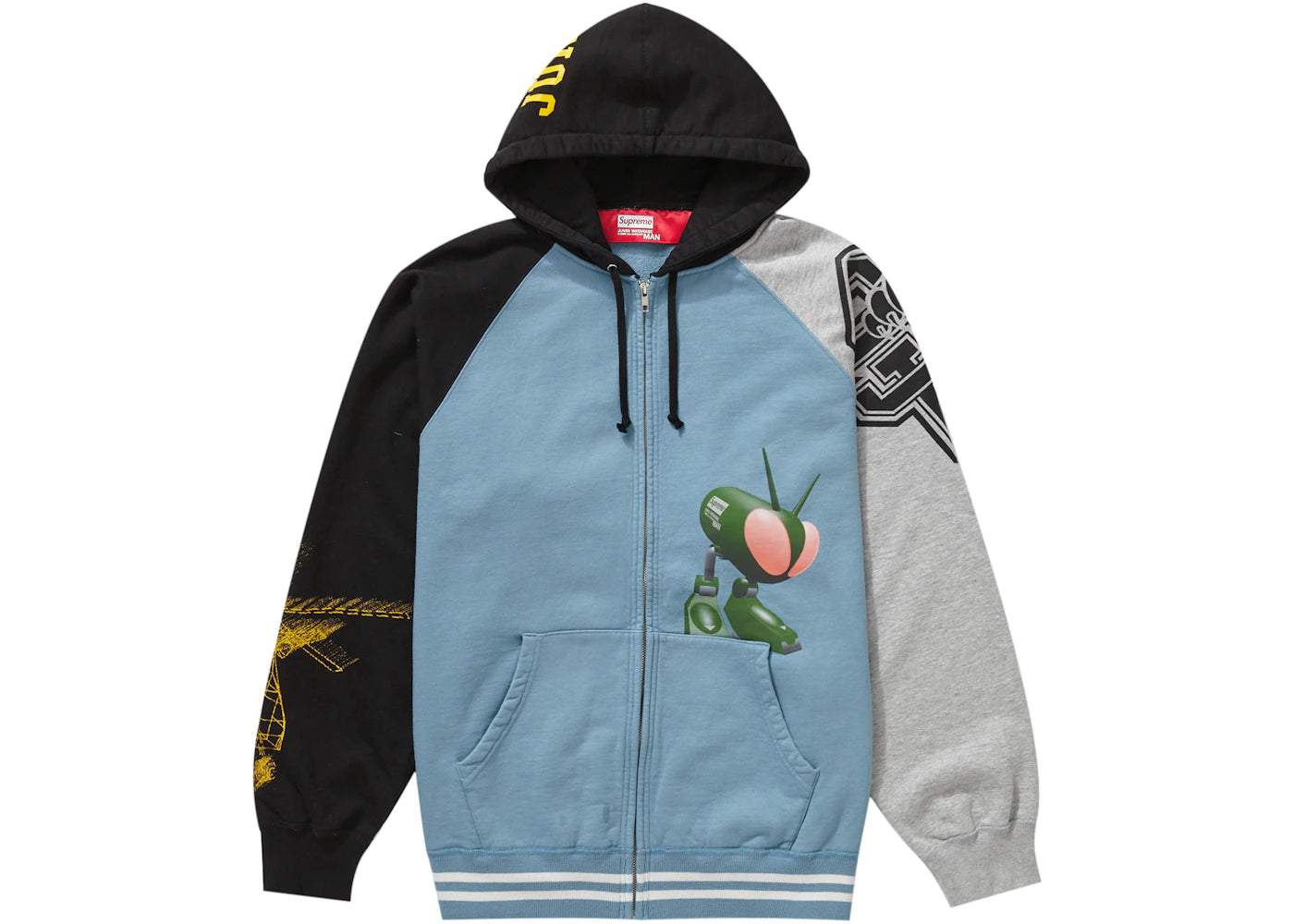 Supreme JUNYA WATANABE CDG MAN Zip Up Hooded Sweatshirt Dusty Blue ...