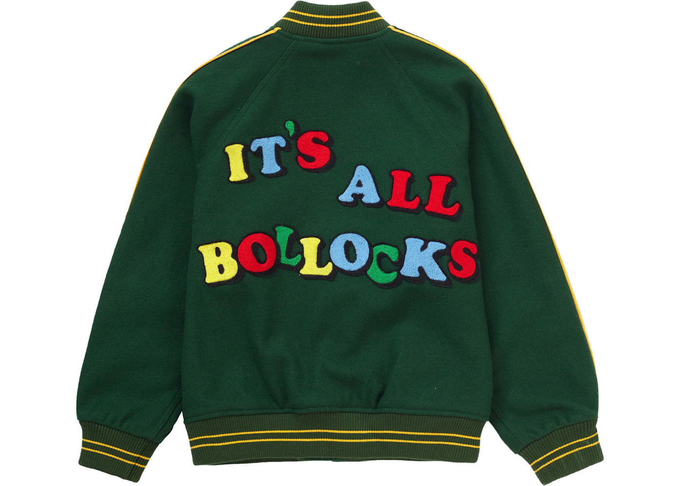 Supreme Jamie Reid It's All Bollocks Varsity Jacket Dark Green – Side Kicks