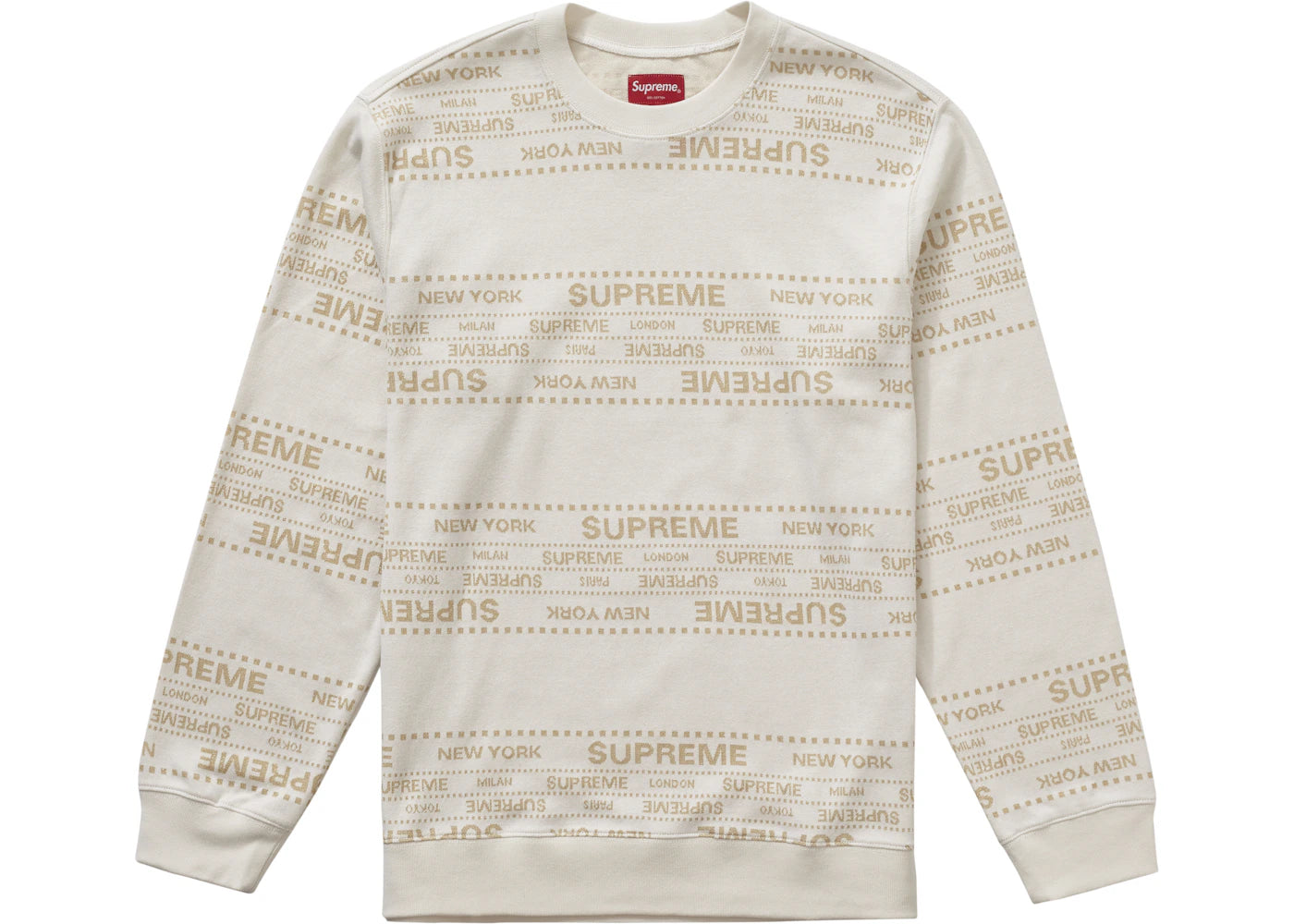 Supreme Metallic Jacquard Crewneck White – Side Kicks