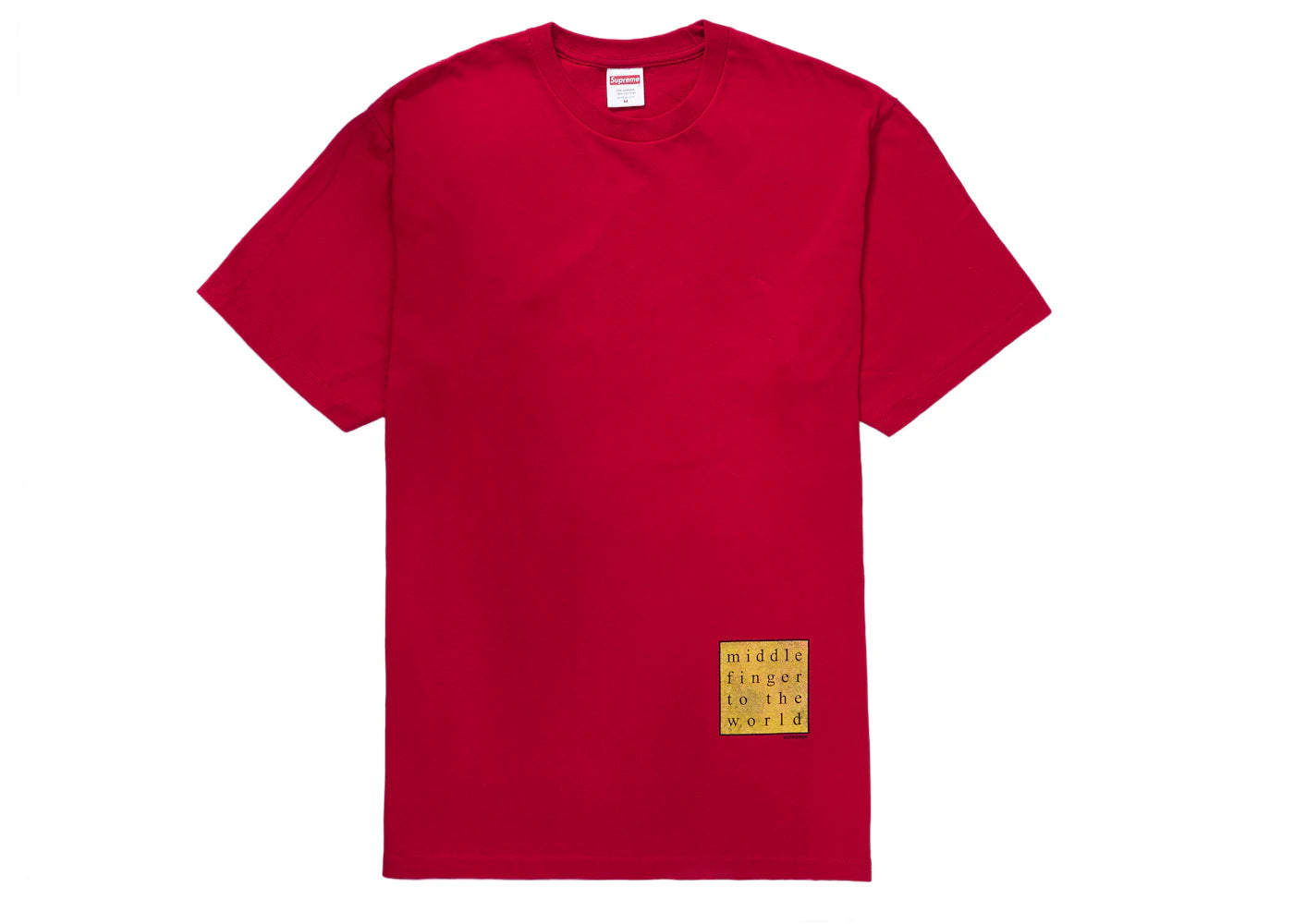 Supreme Middle Finger to the World Tee Red – Side Kicks