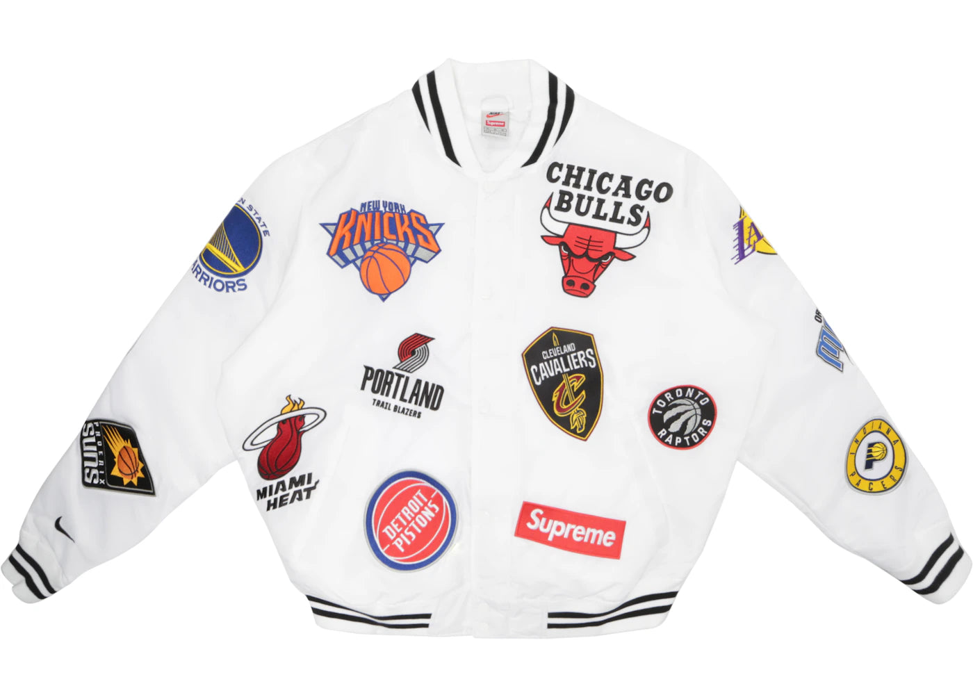 Supreme Nike/NBA Teams Warm-Up Jacket White – Side Kicks