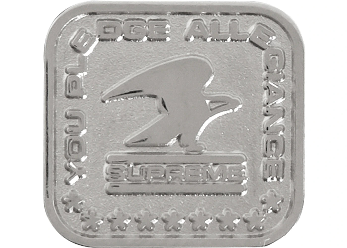 Supreme Pledge Allegiance Pin Silver – Side Kicks