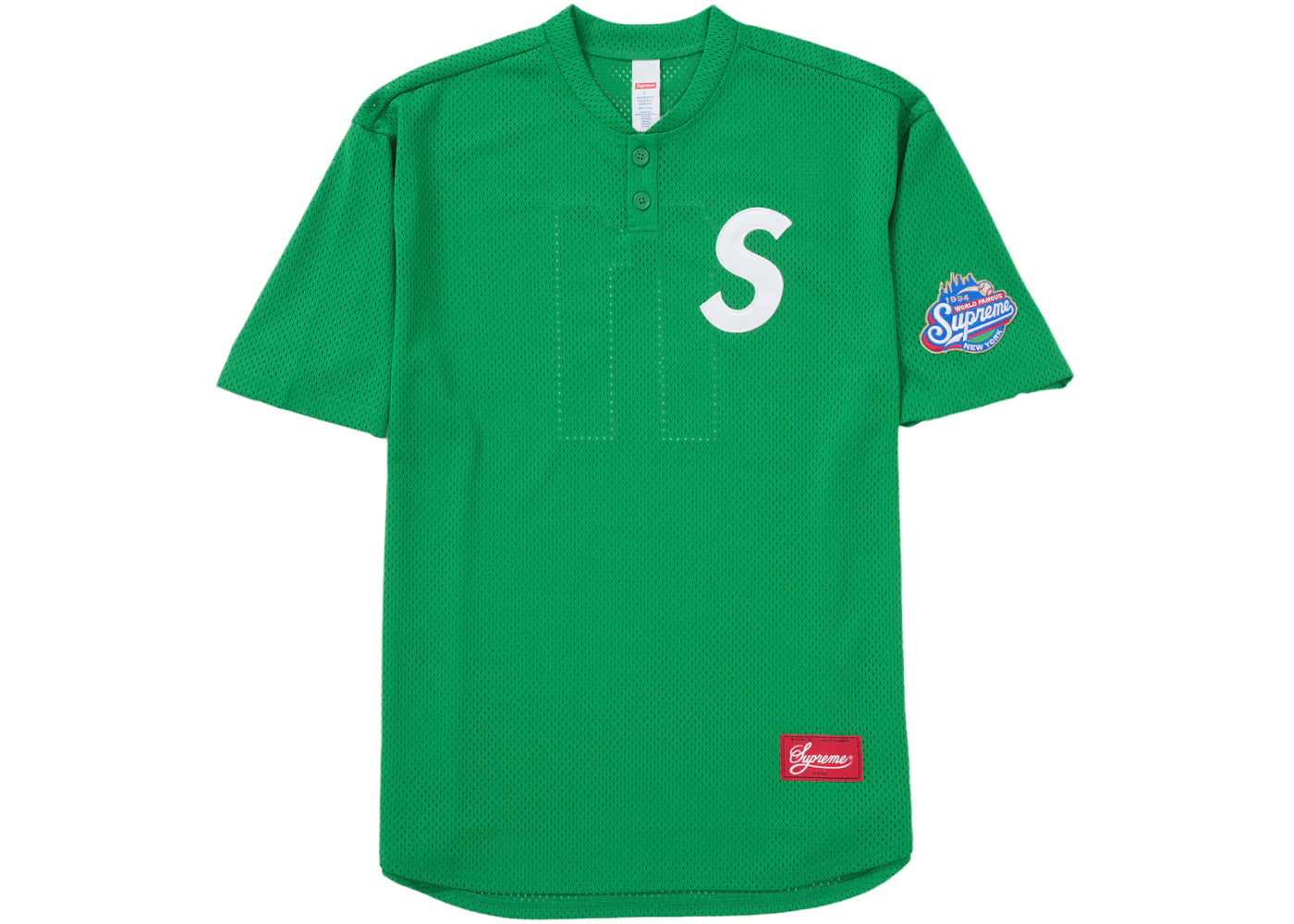 Supreme S Logo Baseball Henley (SS25) Green – Side Kicks
