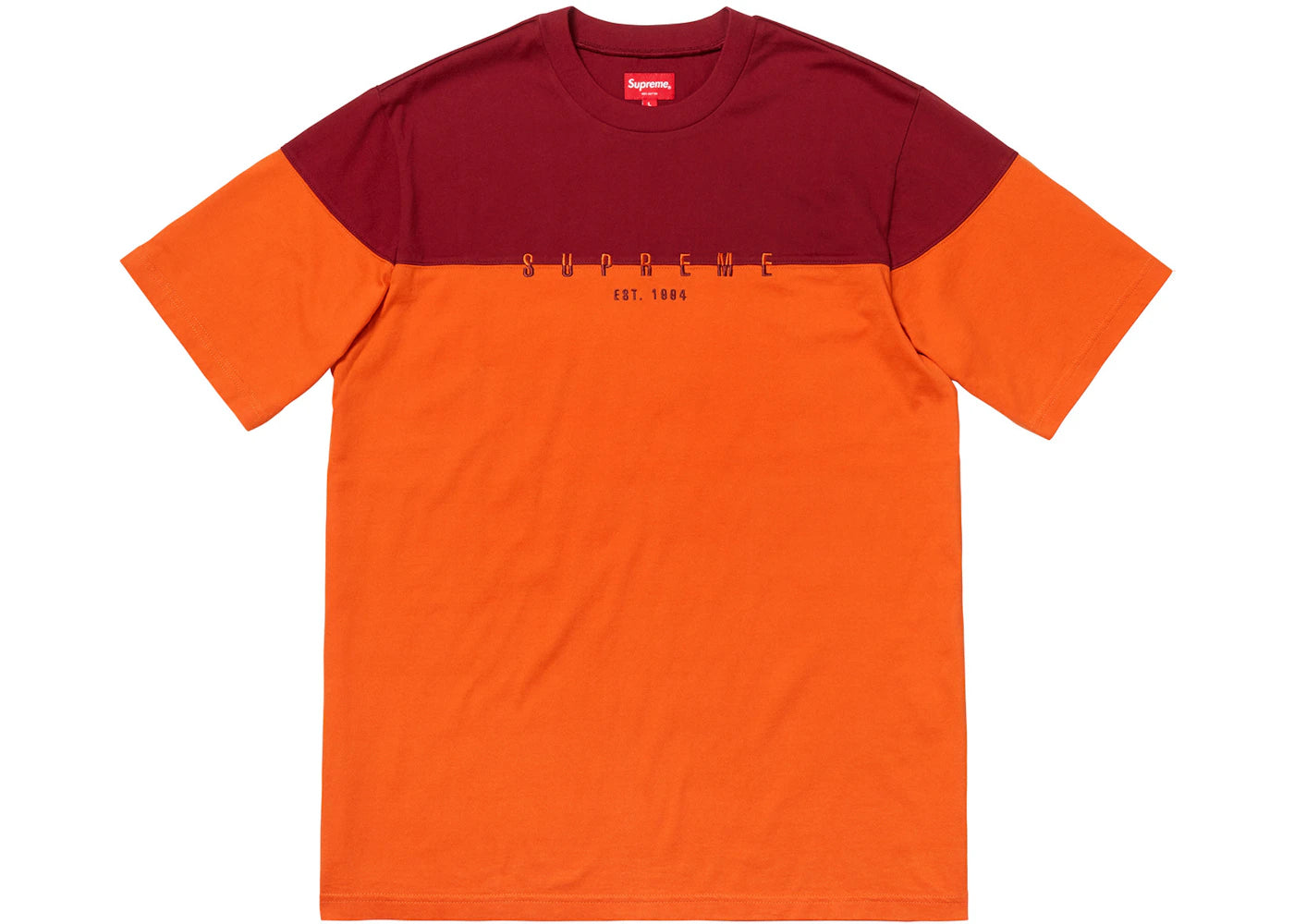 Supreme Split Logo S/S Top Orange – Side Kicks