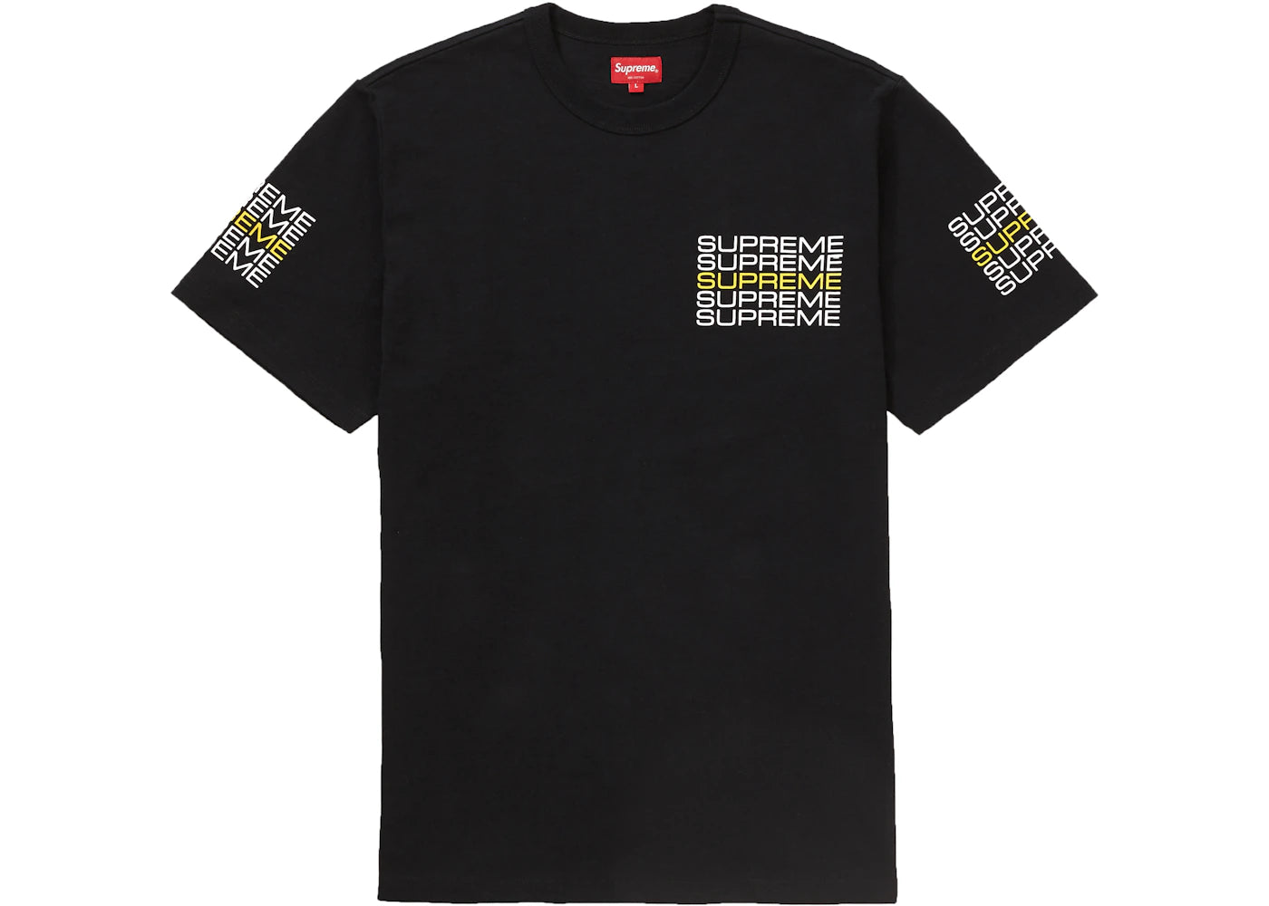 Supreme Stack Logo Tee Black – Side Kicks