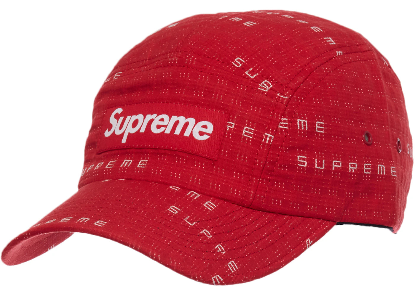 Supreme Stitch Jacquard Camp Cap Red – Side Kicks