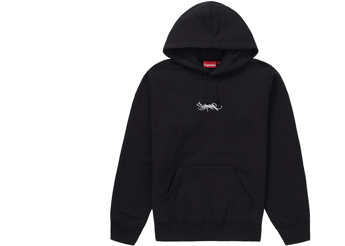 Supreme Tag Logo Hooded Sweatshirt Black – Side Kicks
